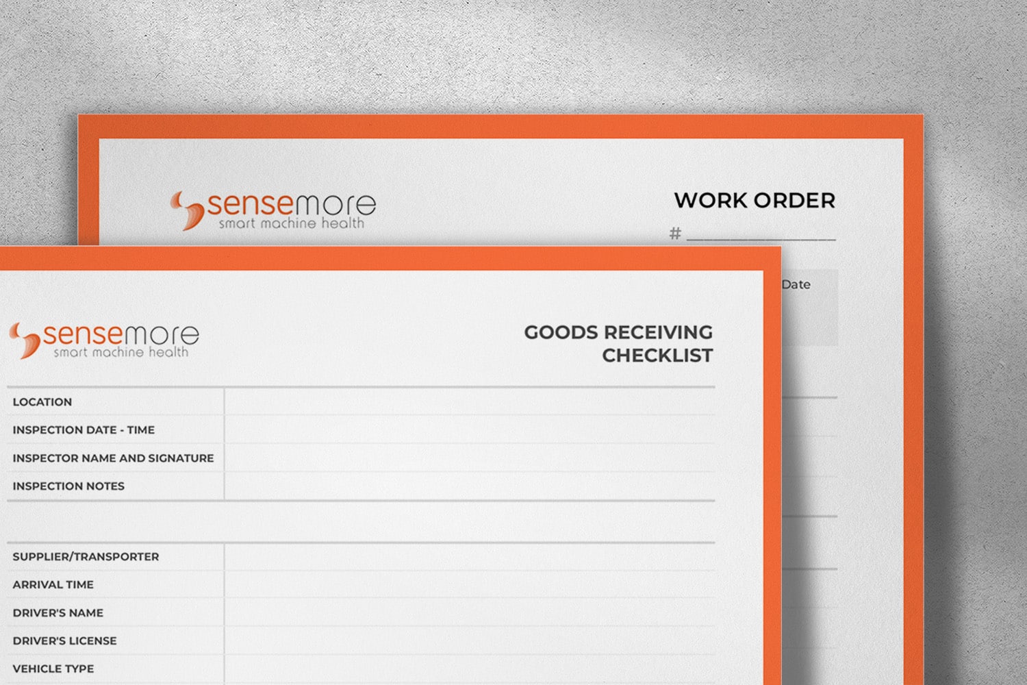 Goods Receiving Checklist for Maintenance